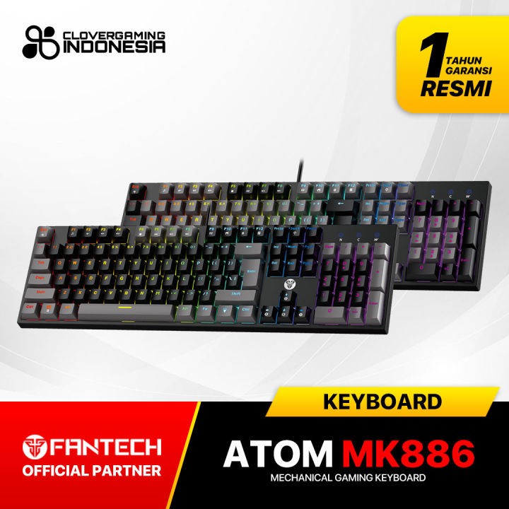 Fantech ATOM Fullsize MK886 Keyboard Mechanical Gaming RGB 104 Keys ...