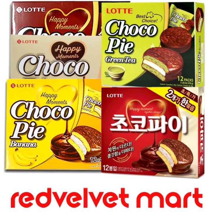 LOTTE CHOCO PIE 336G ( CHOCO PIE / CHOCO PIE BANANA / CHOCO PIE BROWN ...
