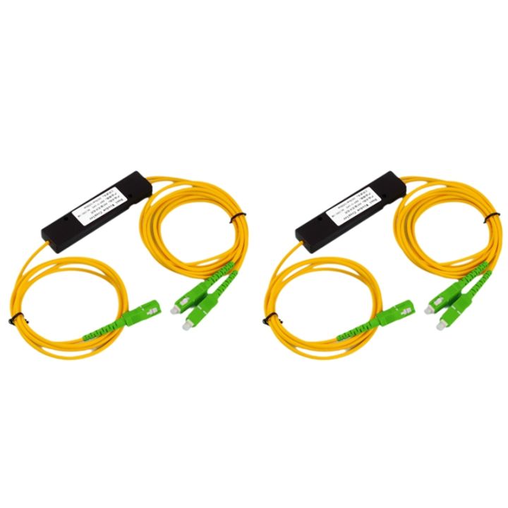 2X SC/ 1/2 Fiber Optical Splitter Fiber Optic Pigtail Splitter Dual ...