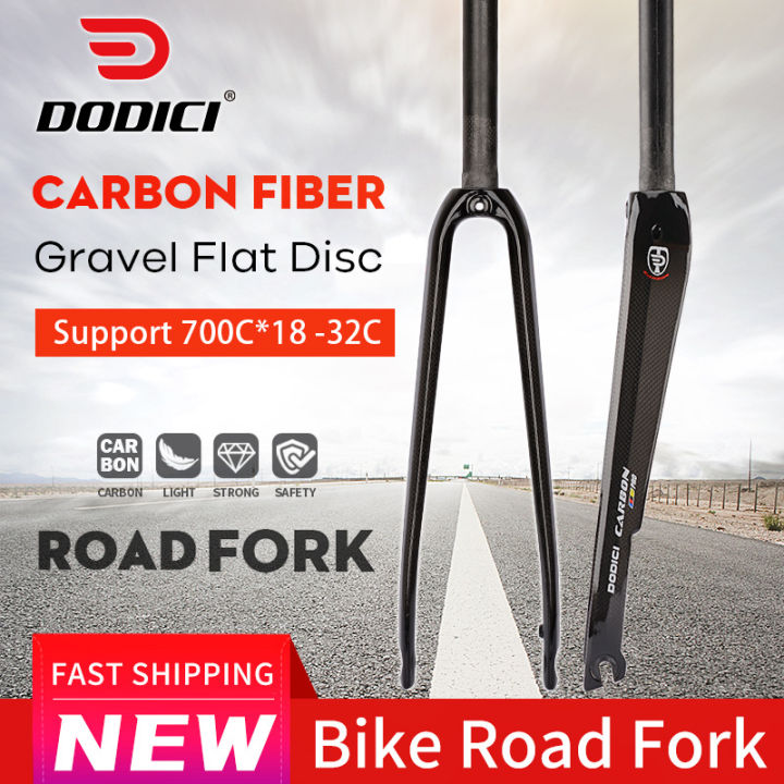 DODICI Road Bicycle Carbon Fork 700x18-32C Straight pipe 28.6mm Full ...