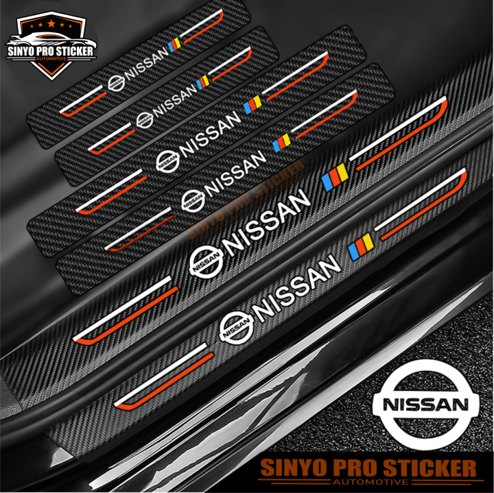 Nissan sticker sill palte karbon 3d mobil nissan grand livina xtrai ...