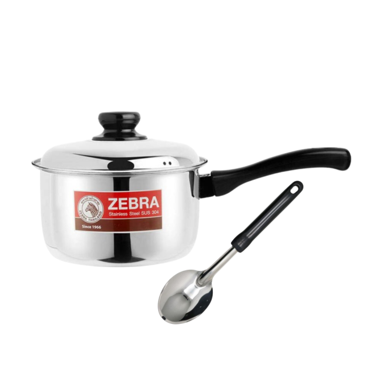 Zebra Sauce Pan With Ladle Set (16cm) | Lazada