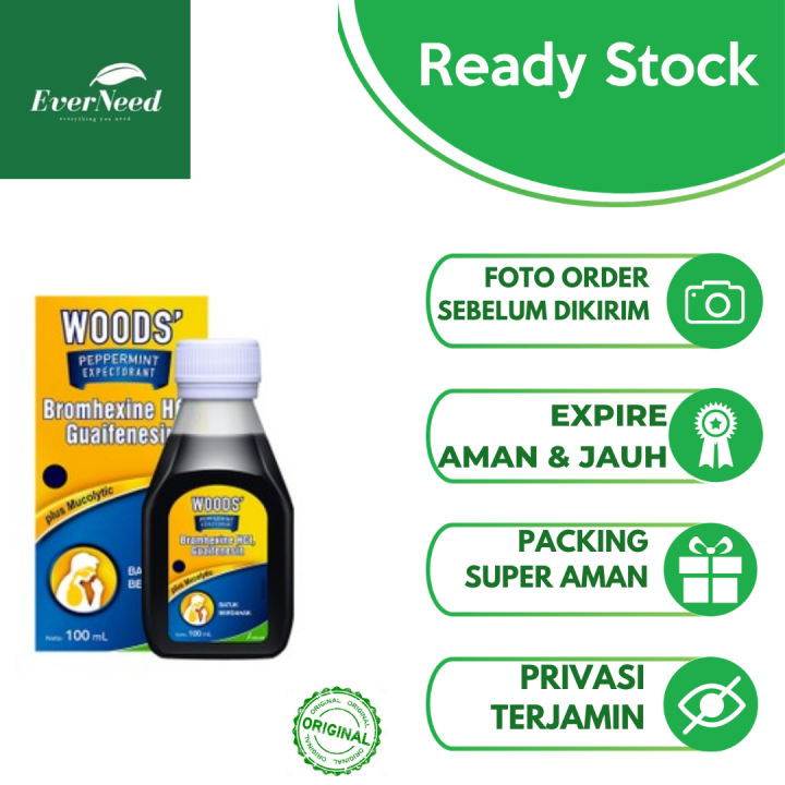 Woods' Peppermint Expectorant | Obat Batuk Berdahak 100 ml | Lazada ...