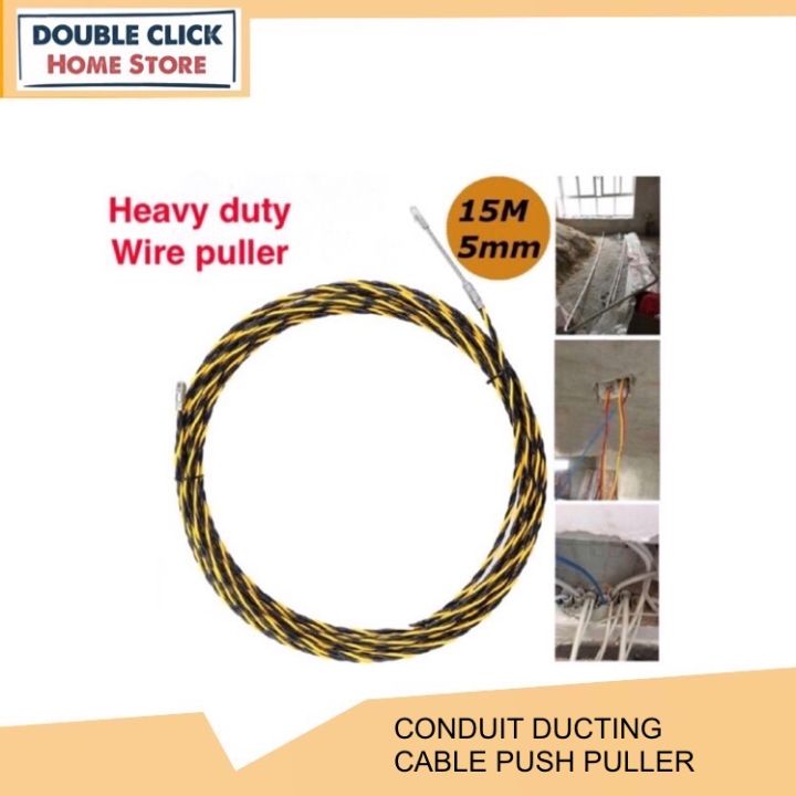 Heavy Duty Cable Fish Tape Conduit Ducting Cable Push Puller -15Meter ...