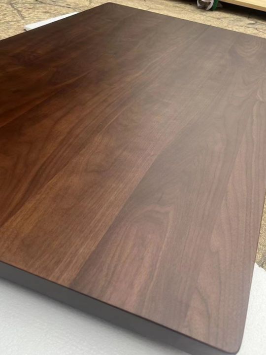 Custom-made lifting tabletop solid wood special-shaped desk black ...