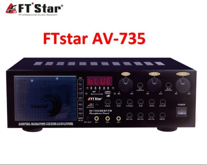Megapro FT-Star AV-735USB/BT/FM Digital Karaoke Mixing Amplifier 750Wx2/1000Wx2 | Lazada PH