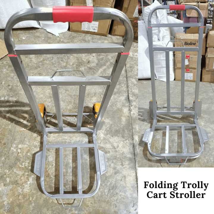 Push Cart Trolley Grocery Cart Folding Luggage Trolley Hand Truck ...