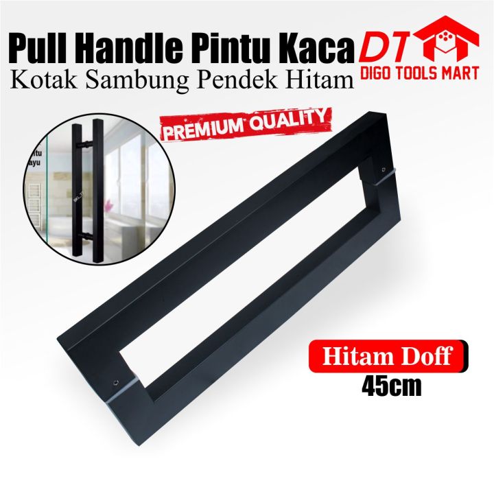 Pull Handle Pintu Kaca Kotak Sambung Pendek Hitam 45cm | Lazada Indonesia
