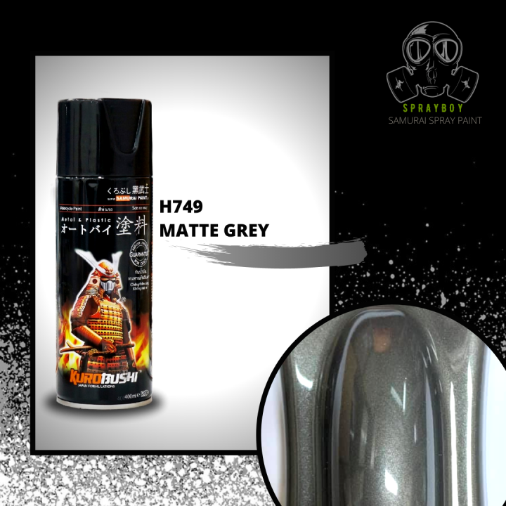 H749* MATTE GREY SAMURAI SPRAY PAINT 400ML (Honda Color) | Lazada PH