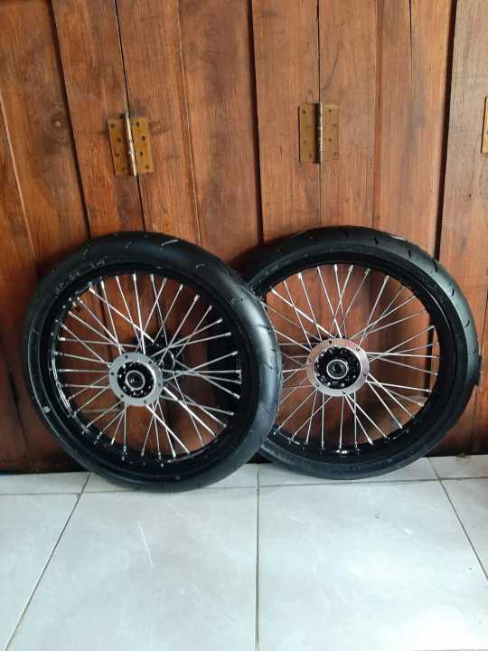 ban set semi cacing klx ring 17 wheelset surex d-tracker velg ukur 160 ...