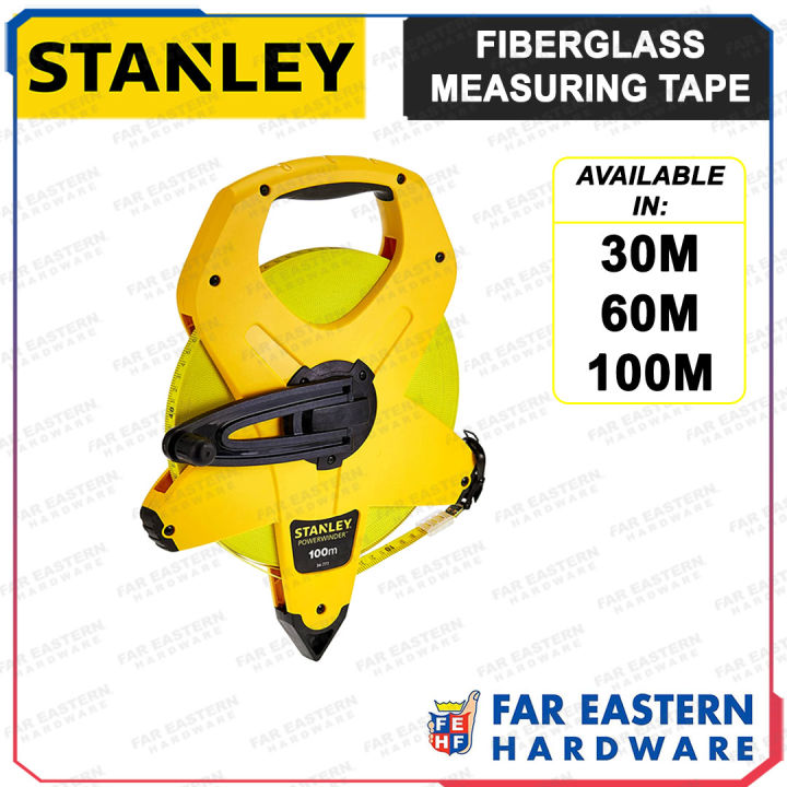 STANLEY Powerwinder Fiberglass Measuring Long Tape 30m 60m 100m STHT ...