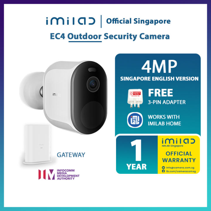 [Official 1 Year Warranty] IMILAB EC4 Rechargeable Outdoor Security IP ...