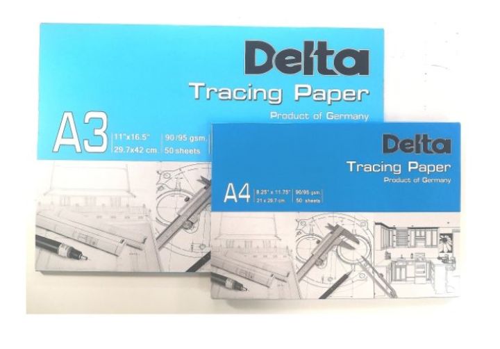 กระดาษไขเขียนแบบ Delta A2 A3/ A4 Tracing Paper | Lazada.co.th