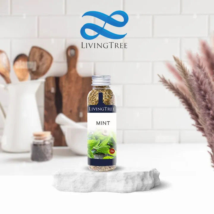 Daun Mint Kering 25 gr Dried Mint Flakes Original LivingTree | Lazada ...