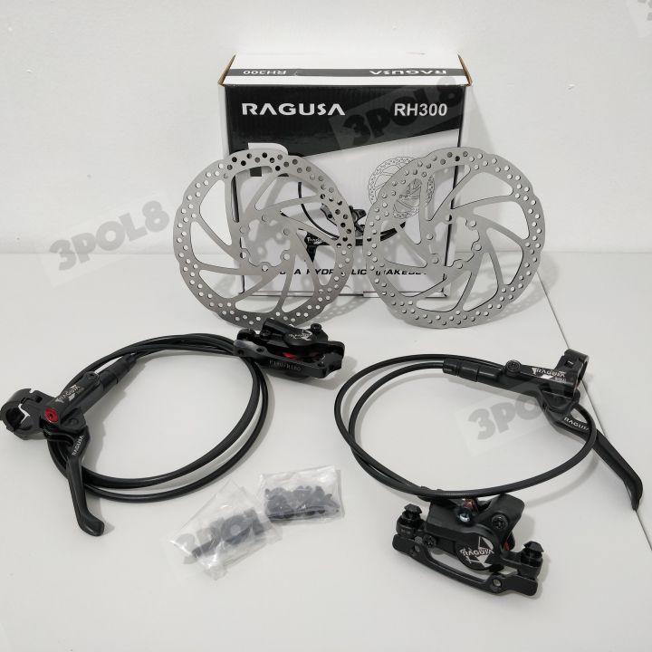 Ragusa hydraulic brake set RH300 with 2 Rotor Disc 160mm New Alloy Brake Set High Performance Brake System Lazada Lazada PH