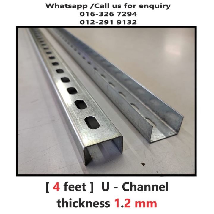 4 feet U - Channel [Thickness 1.2mm] 4 kaki U - Channel [ketebalan 1 ...