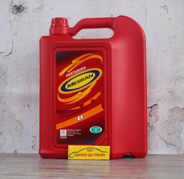Pertamina Mesran B SAE 40 10 Liter API CD/SF Oli Mobil Mesin Diesel ...