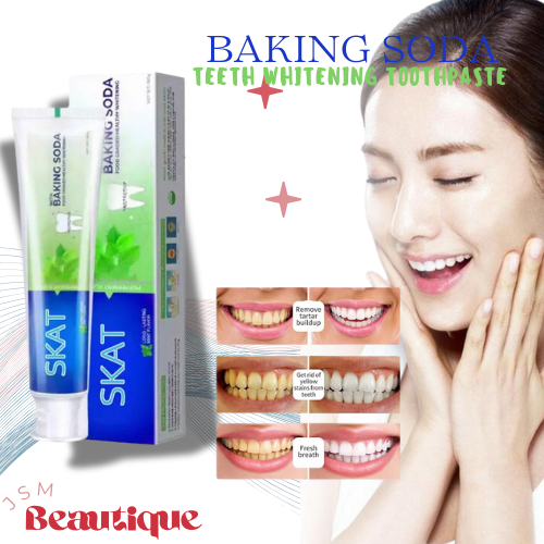 SKAT Mint Flavor and Baking Soda Toothpaste Removes Tooth Stains Teeth ...