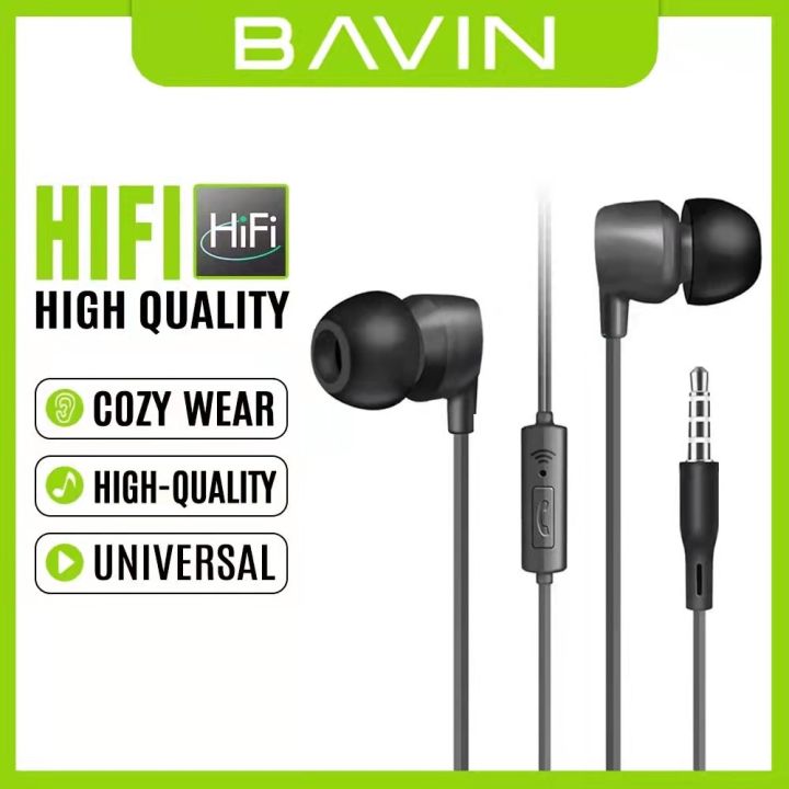 BAVIN HX851 Powerful Sounds with Built-in Mic 3.5mm Jack Waterproof ...
