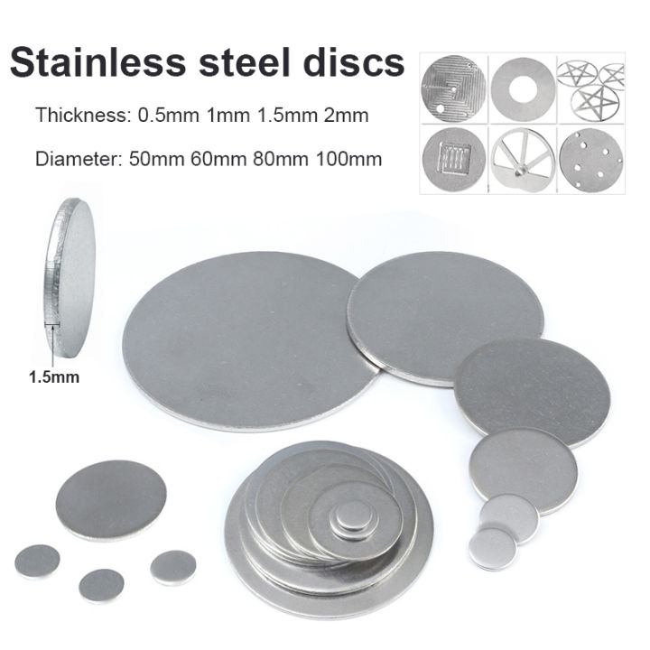 1 piece, 304 stainlesss steel disc, round sheet, diameter 50mm-100mm ...