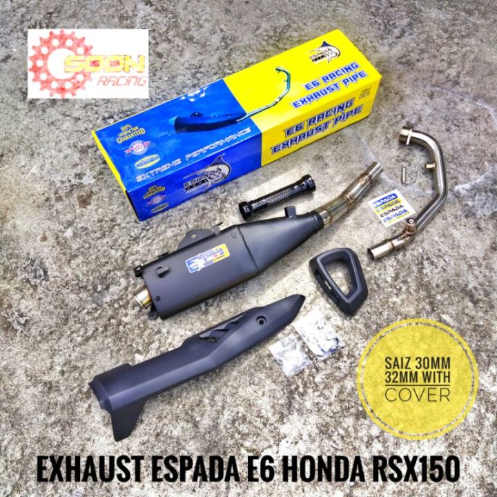 RSX150 EXHAUST ESPADA E6 STAINLESS STEEL HONDA RSX150 RSX 30MM 32MM | Lazada