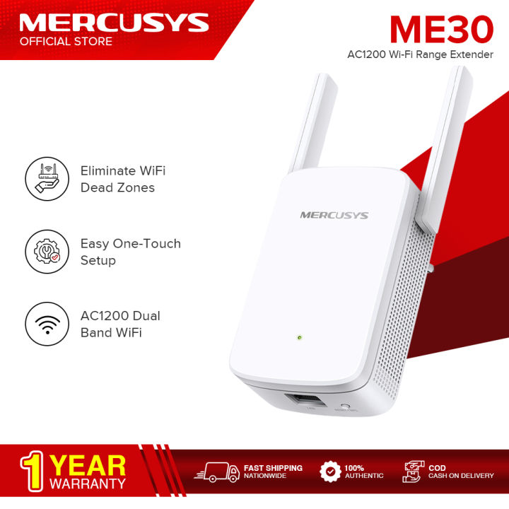 Mercusys Me30 Ac1200 Wi Fi Range Extender Lazada Ph