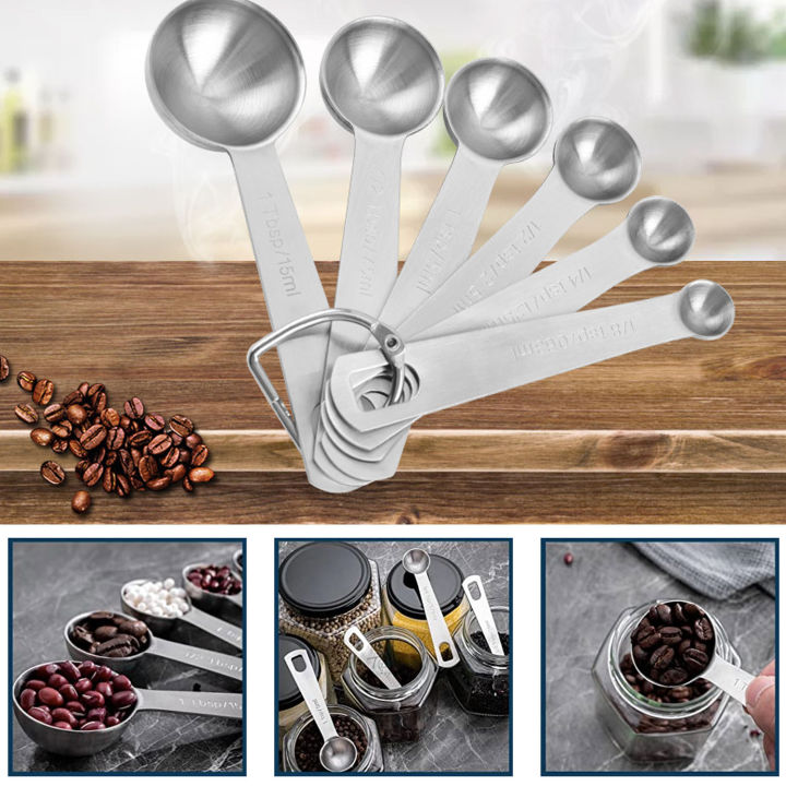 Measuring Spoons Premium Heavy Duty 18/8 Stainless Steel Measuring ...