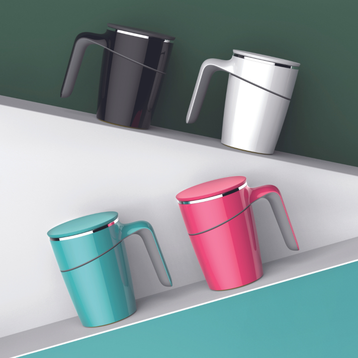 Artiart Grace Suction/Spill-free/Anti-slip Mug/Cup (Stainless Steel ...