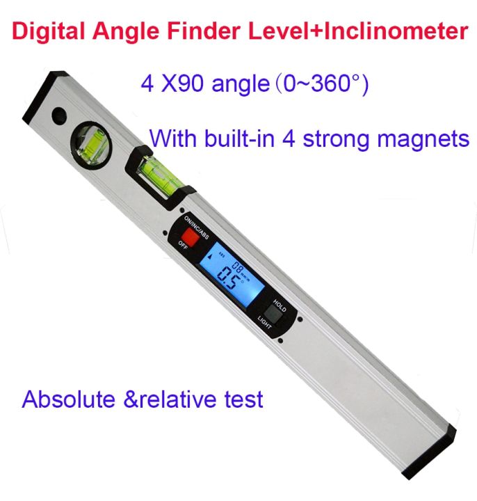 Digital Protractor Angle Finder Electronic Level 360 Degree Inclinometer With Magnets Level ...