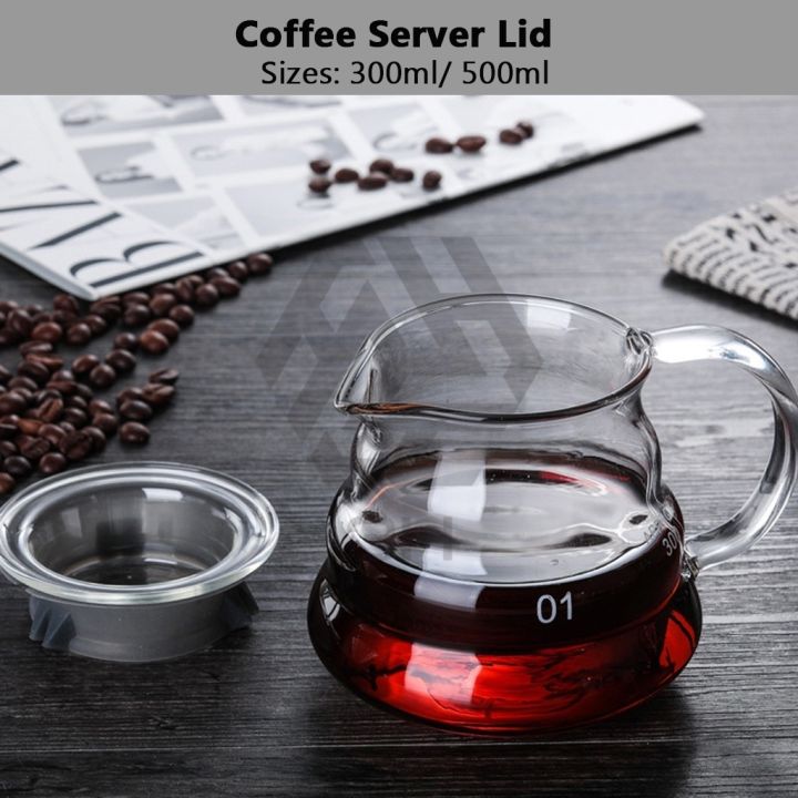 3H Coffee Espresso Hand Drip Glass Server High Borosilicate [300ml ...