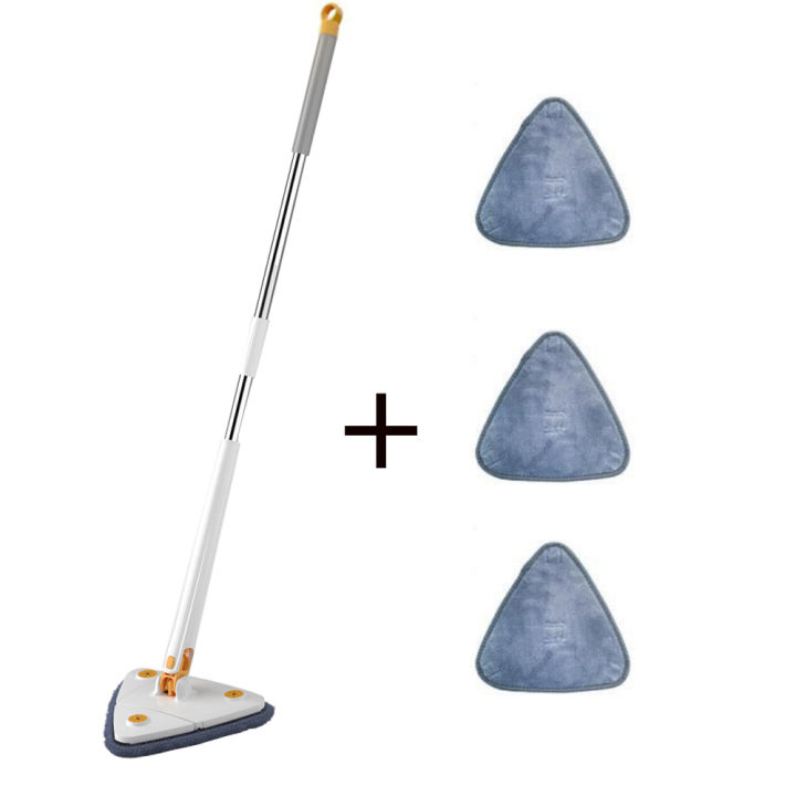 Cleaning triangle Spin Mop 360° Microfibre Head hand-pulled and easy to ...