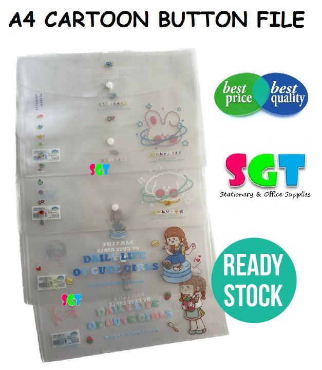 A4 Cartoon Button File | Lazada