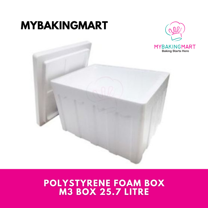 Medium Styrofoam Polistrine Ice Box (M3) / Cooler Box / Foam Box / Tong ...