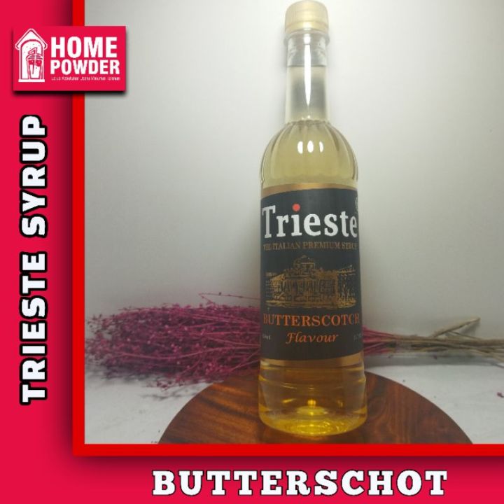 Syrup Trieste Butterscotch Flavour 650ml Sirup Premium Rasa ...