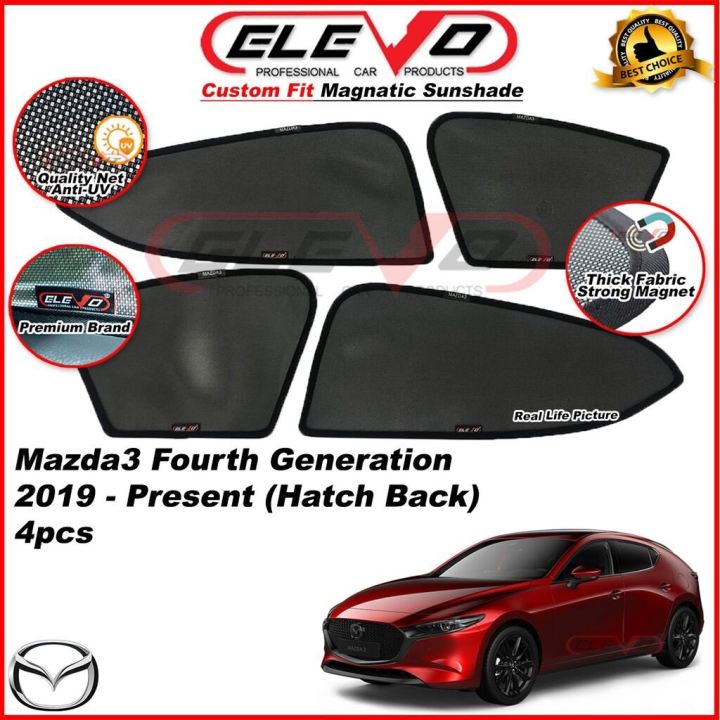 ELEVO Mazda 3 Mazda3 Hatchback 2020 to 2023 Custom Fit Sunshade Shade ...