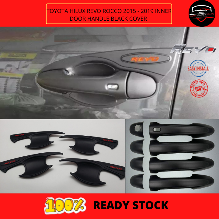 TOYOTA HILUX REVO ROCCO 2015 - 2019 INNER DOOR HANDLE BLACK COVER 2PCS ...