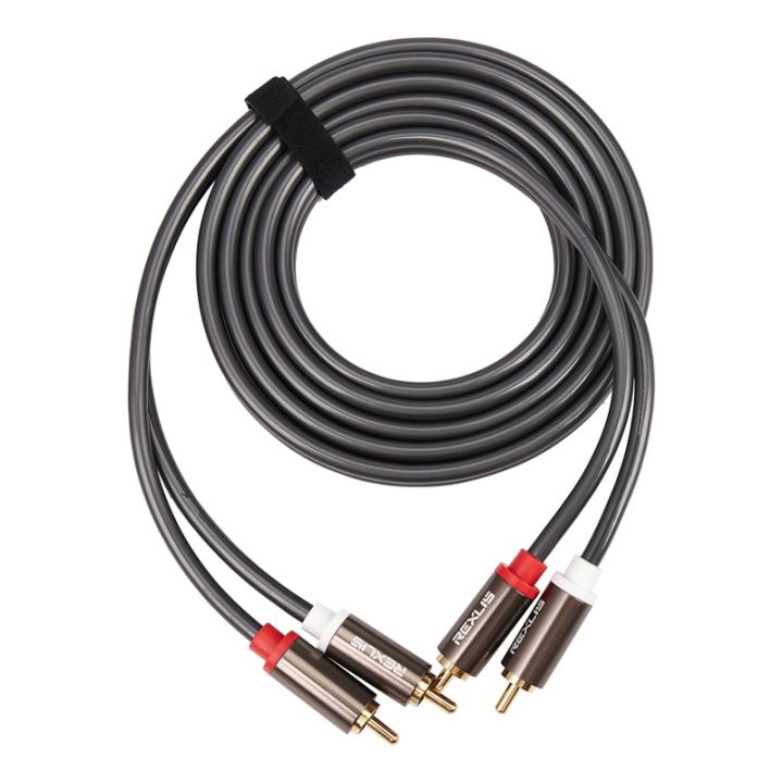 Rexlis 2 Rca to 2 Rca Male to Male Hifi Audio Cable Ofc Av Speaker Wire ...