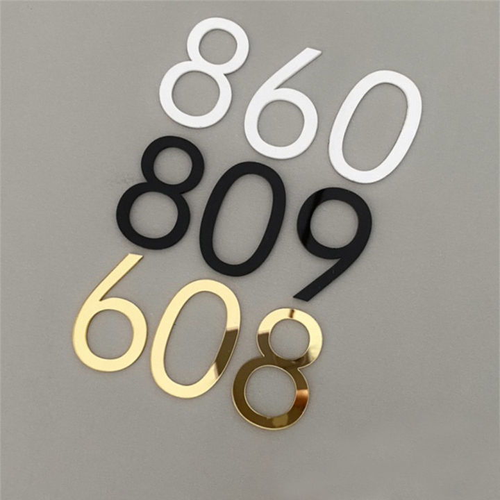 1pcs Self-adhesive 3D Numeral Plate Plaque Sign Gate Digits Number Tag ...