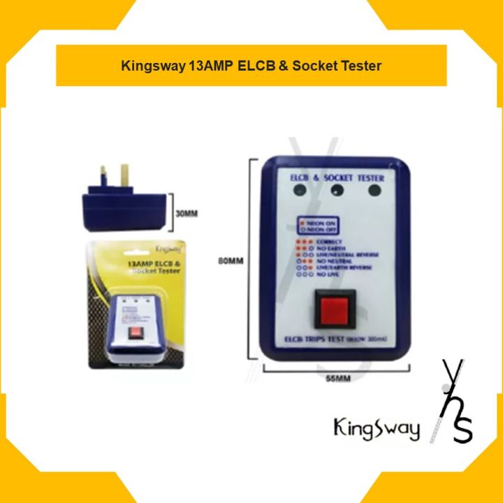 13AMP ELCB & Socket Tester | Lazada