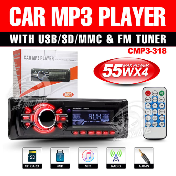 Single DIN (CMP3P-318) Mechless Non CD Bluetooth USB SD AUX IN Radio ...