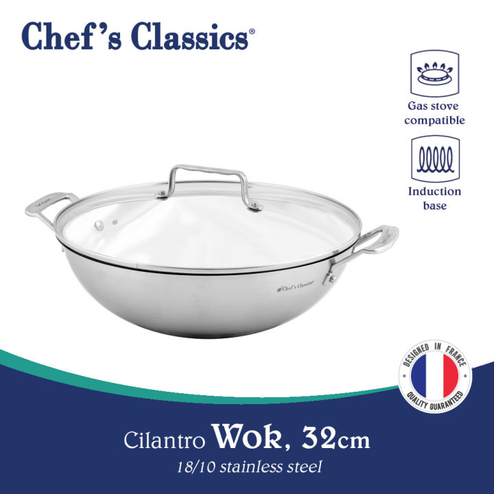 Chef's Classics Cilantro Stainless Steel Wok, 32cm | Lazada PH