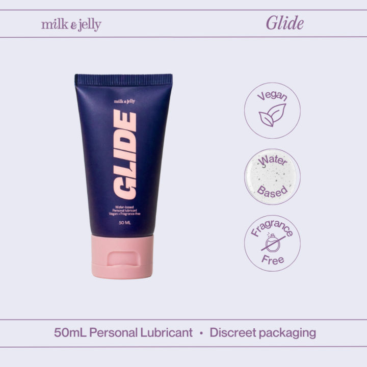 Milk and Jelly Glide Personal Lubricant 50ml | Water-based, body safe, vegan, hypoallergenic ...