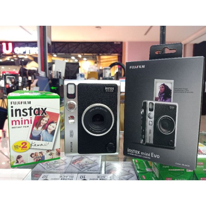 FUJIFILM INSTAX MINI EVO BLACK/BROWN | Lazada