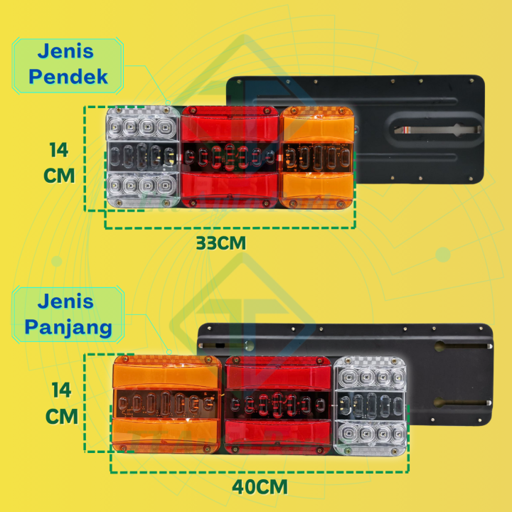 Light Guide Lamp Belakang Running Signal 24V LED Tail Lamp Hino Tata Fuso Lori Truck Trailer 1 ...