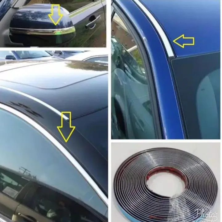 LIST CHROME MOULDING STRIP UNIVERSAL MOBIL MOTOR 8 10 12 15M | Lazada ...