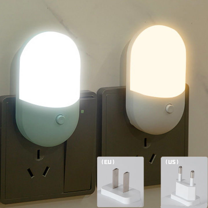 1PCS LED Children's Night Light EU US Plug Dimmable Bedside Night Light ...