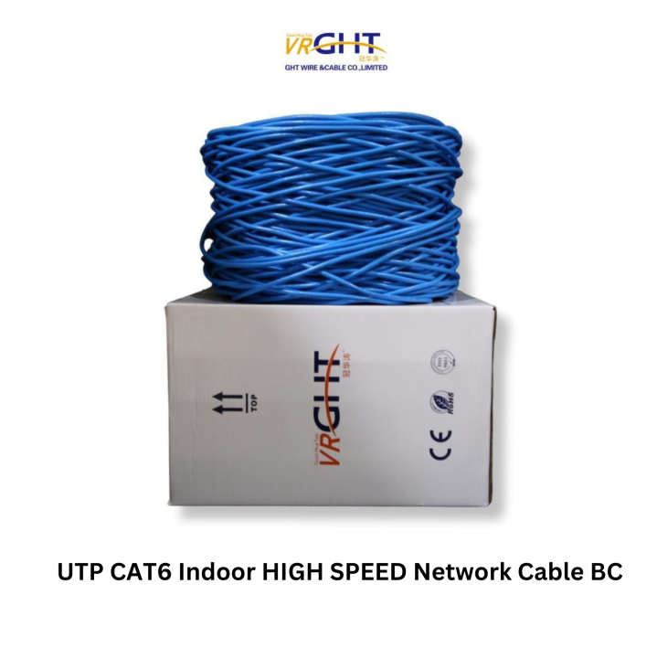 VRGHT UTP CAT6 Indoor HIGH SPEED Network Cable BC (Pure Copper) Fluke CAT6 Solid LAN CABLE ...