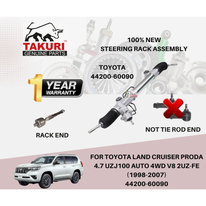 100% NEW STEERING RACK ASSY ASSEMBLY 44200-60090 FOR TOYOTA LAND ...