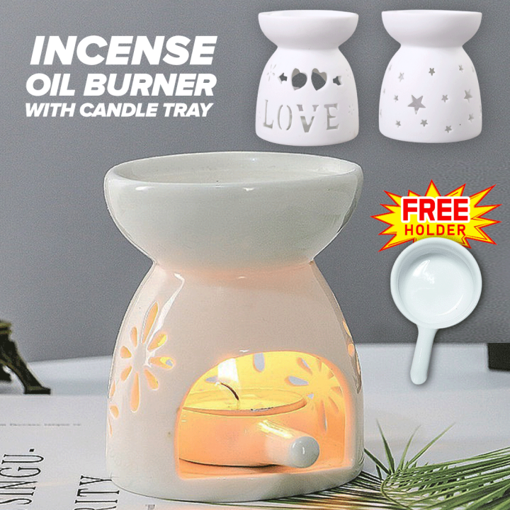 GD Ready Stock Incense Oil Burner / Aroma Burner / Wax Melt / Tealight ...