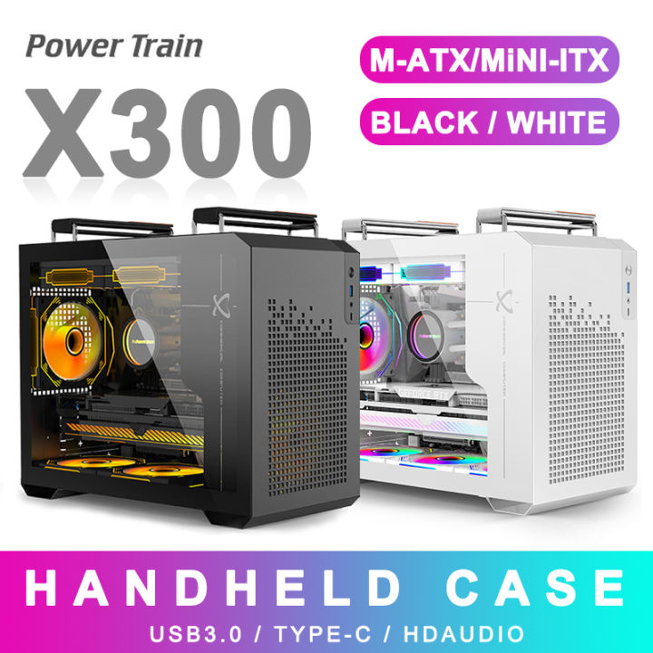 Power Train X300 Mini-ITX máy tính cầm tay trường hợp Glass Side trong ...